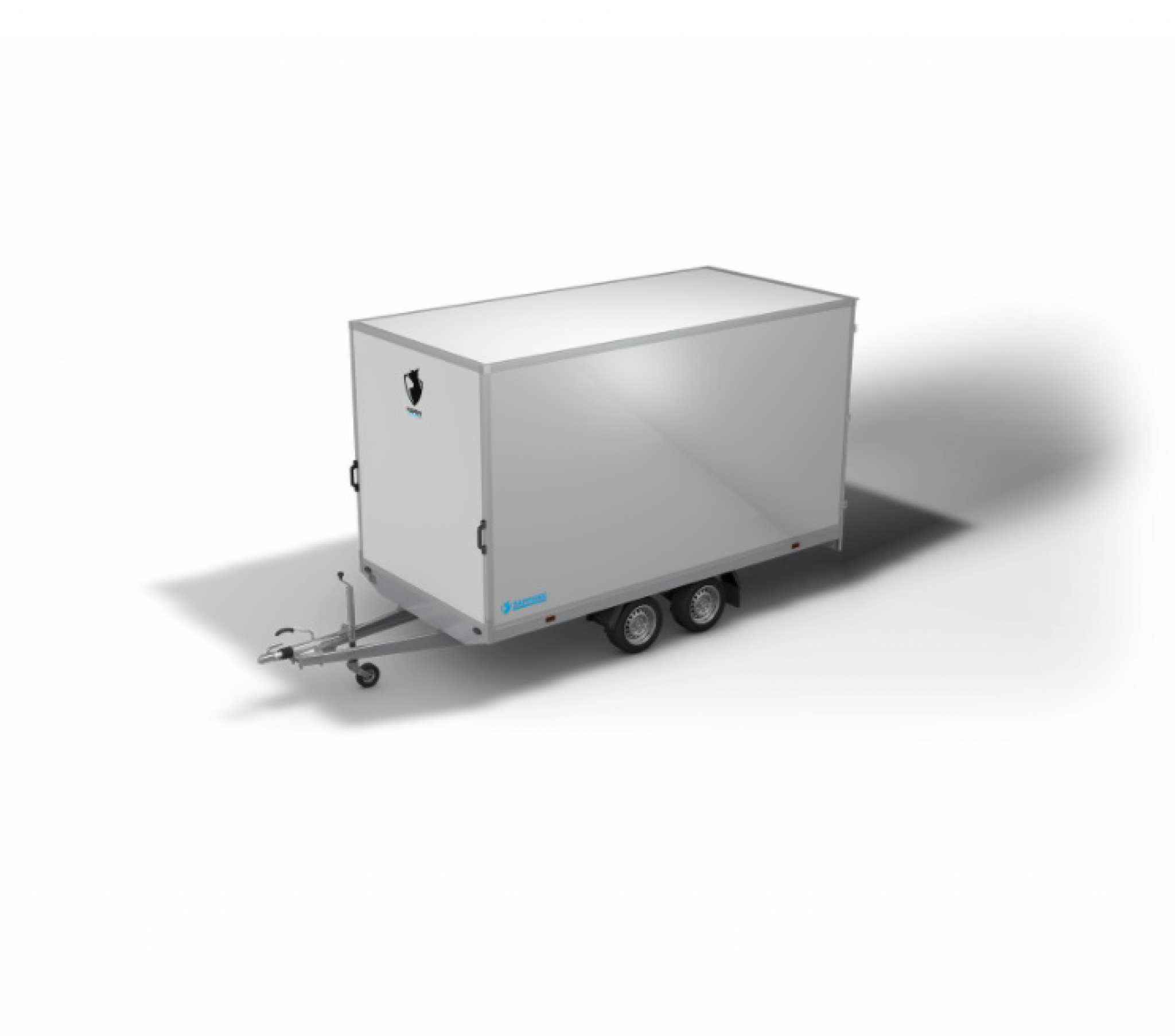 Remorque double essieu freinée bâchée - Plancher aluminium - à louer